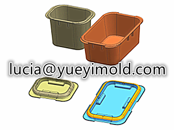 two color rectangular storage mold – china quality 2k molds maker